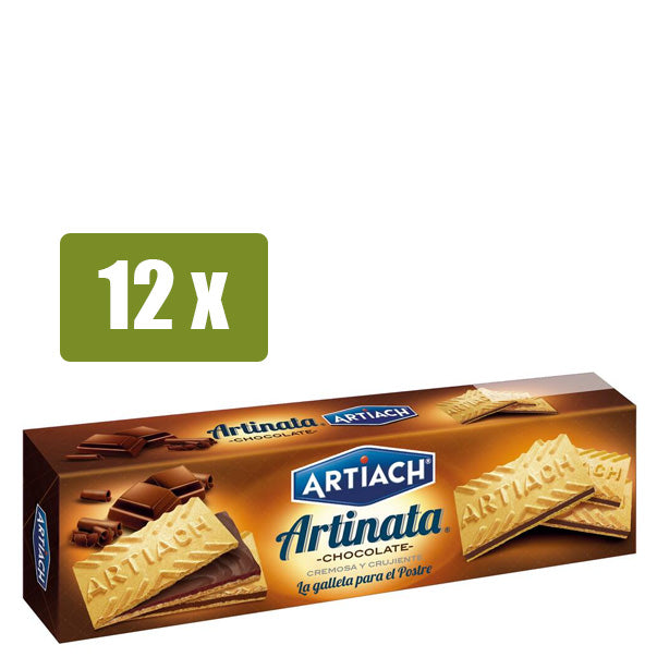 ARTIACH 12 x Artinata Galletas barquillo rellenas con chocolate 210g – Mesa Del Sur