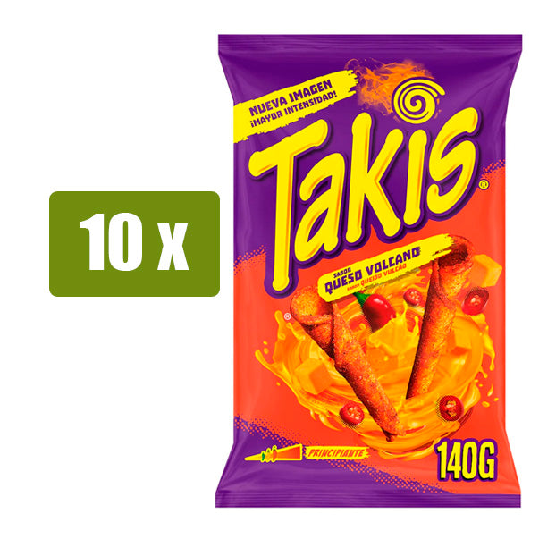 TAKIS 10 x Queso Volcano 140g – Mesa Del Sur