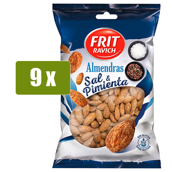 FRIT RAVICH 9 x Almendras tostadas con sabor a sal y pimienta 105g ...